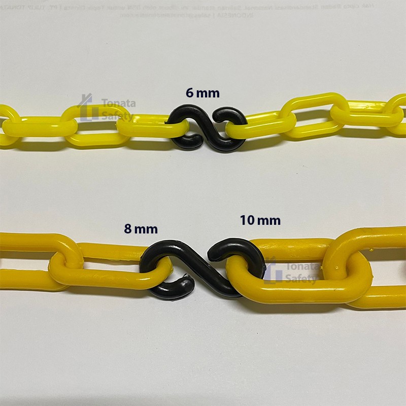Letter S Plastic Chain / Pengait Rantai Plastik / Plastic Hook - 6 mm