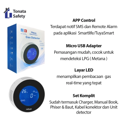 Smart WiFi Gas Detector / Pendeteksi Gas dan Suhu / LPG Bocor