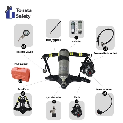 SCBA 6.8L Alat Pernapasan Tonata Carbon Fiber