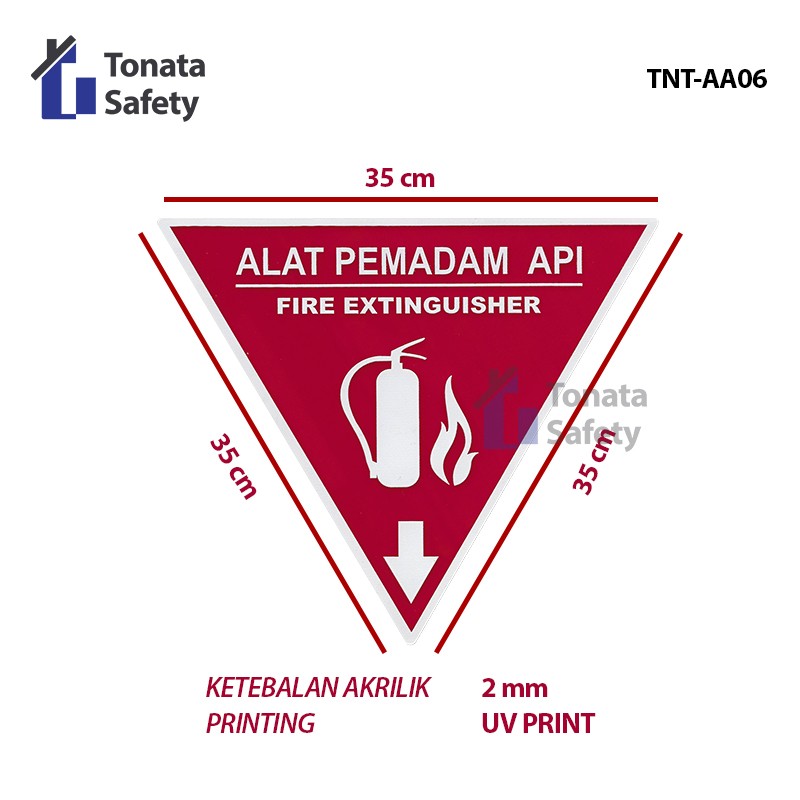 Segitiga APAR / Rambu Akrilik APAR Sesuai Permenakertans / TNT-AA06