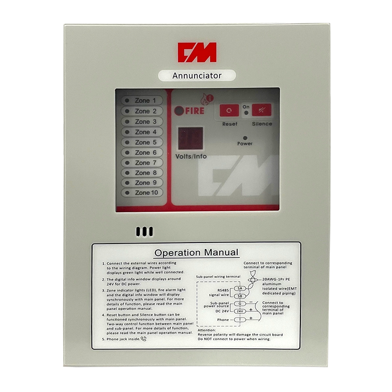 Annunciator Fire Alarm Control Panel 10 Zone Tonata / MCFA Notifier