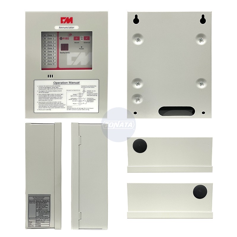 Annunciator Fire Alarm Control Panel 10 Zone Tonata / MCFA Notifier