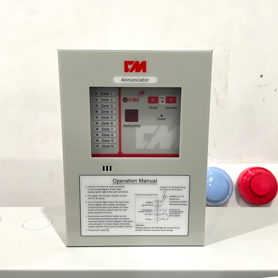 Annunciator Fire Alarm Control Panel 10 Zone Tonata / MCFA Notifier