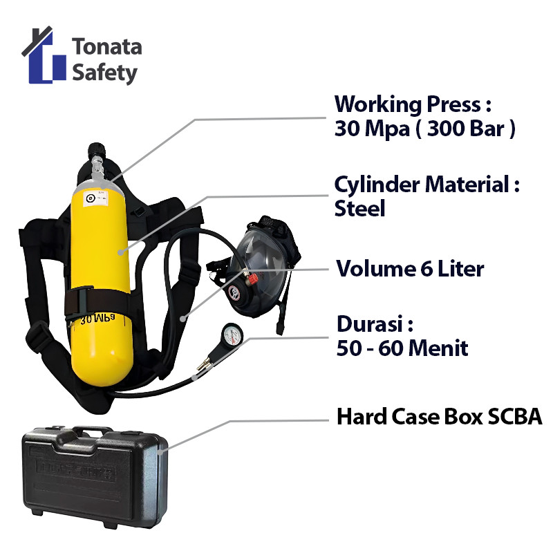 SCBA Breathing Apparatus 6L Tonata / Steel 6 Ltr