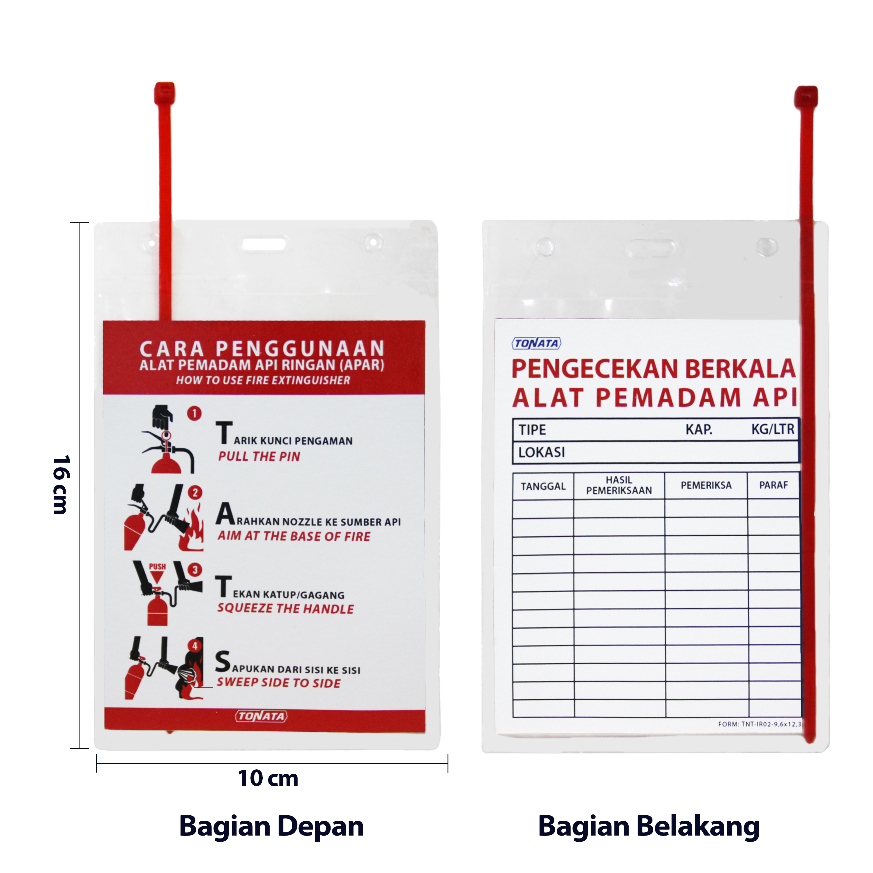 Kartu Pengecekan APAR Tonata / Record Tag Card / Checklist