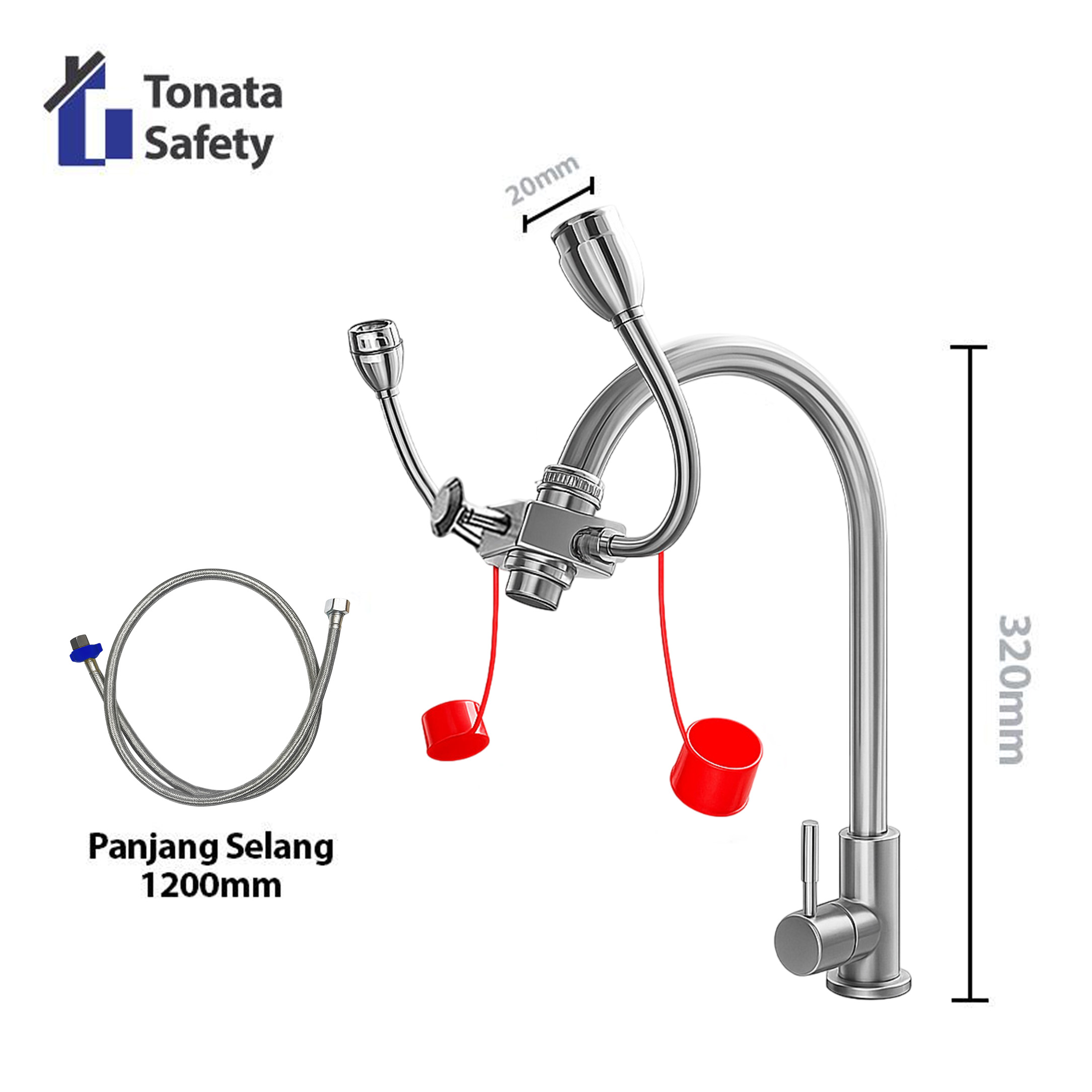 Keran Eye Wash / Eyewash Sink / Faucet Kran Pencuci Mata