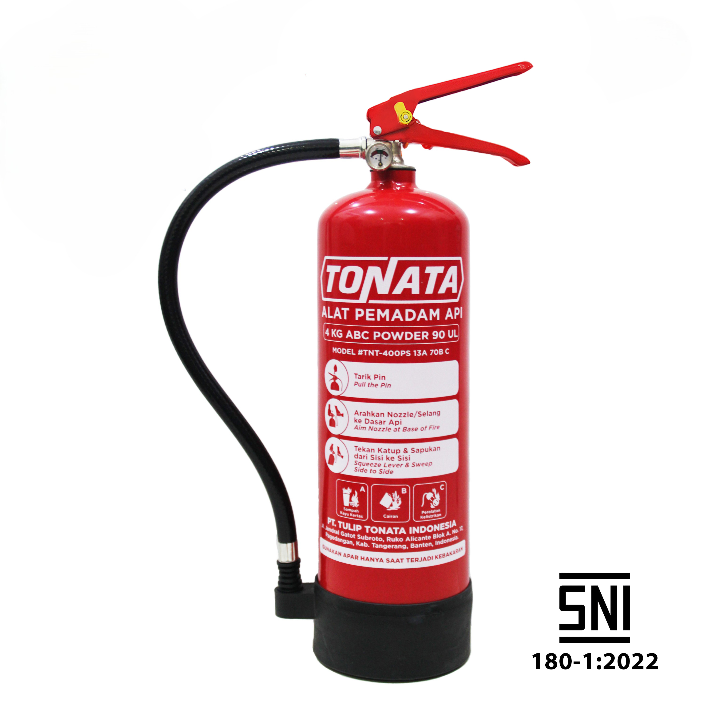 Paket Komplit Tabung APAR Tonata ABC Powder 4 Kg (SNI)