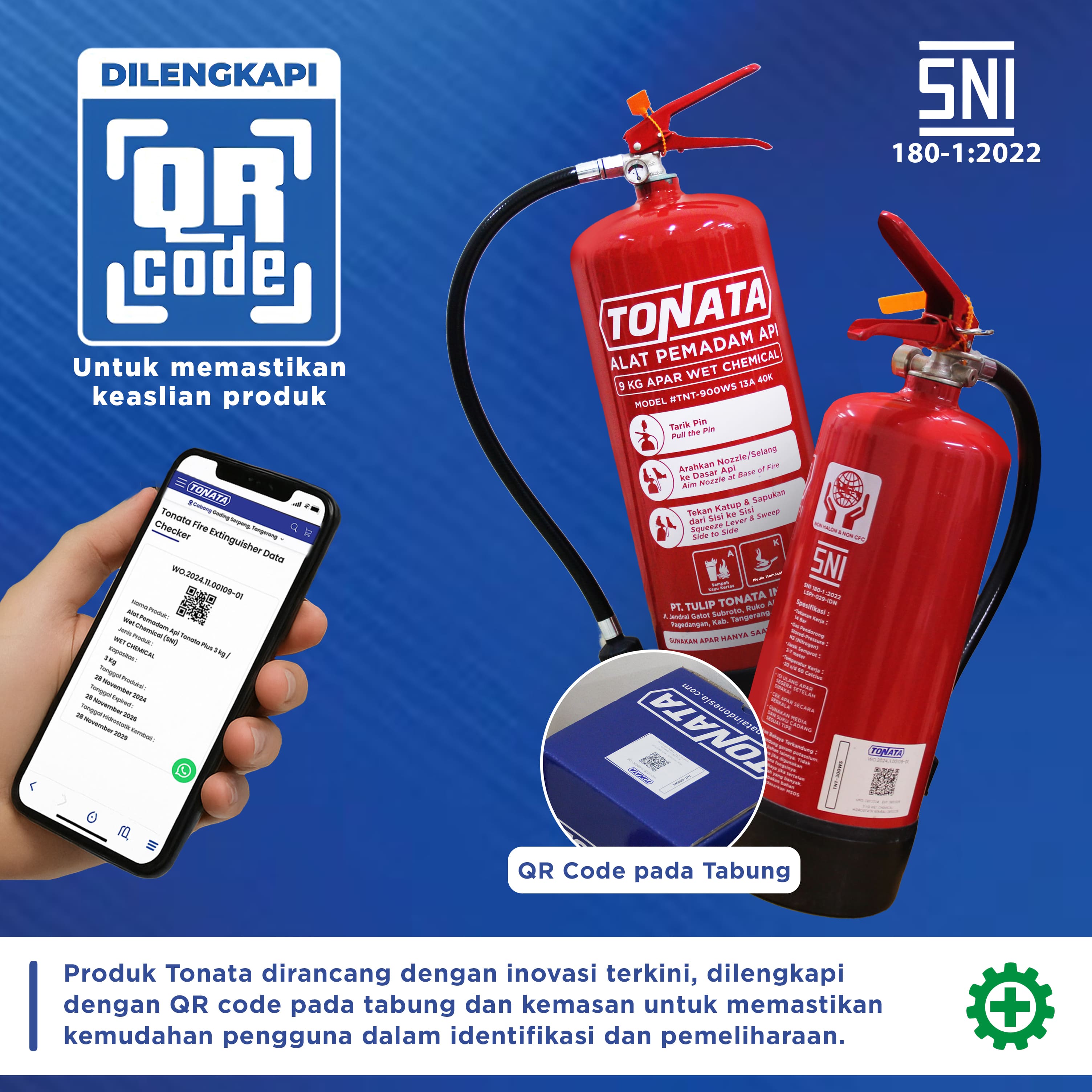 Alat Pemadam Api Tonata SNI / APAR Karbondioksida 2 kg